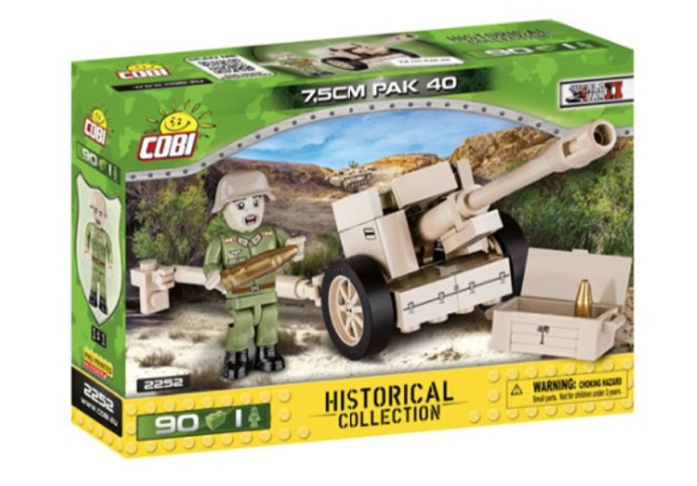 COBI World War II: 7,5 cm Pak 40 anti-tank kanon (2252) – Legerspeelgoed.nl