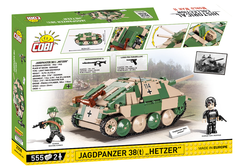 COBI World War II: Jagdpanzer38(t) tankjager (Hetzer) (2558 ...