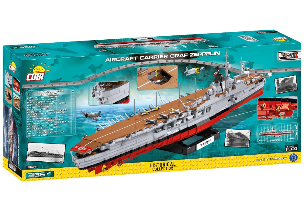 COBI World War II: Aircraft Carrier Graf Zeppelin (4826 ...